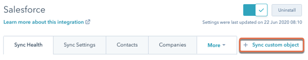 Sync custom objects from Salesforce to HubSpot